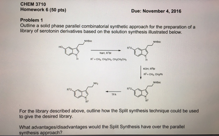 Outline a solid phase parallel combinatorial | Chegg.com