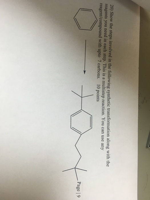 Solved Show the steps involved in the following synthetic | Chegg.com