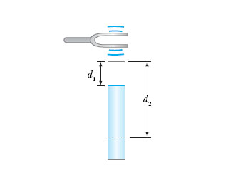 Solved A tuning fork is set into vibration above a vertical | Chegg.com