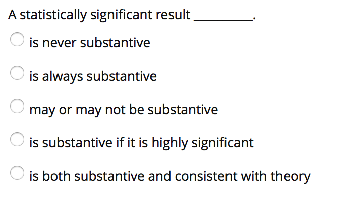 Solved A statistically significant result is a result that | Chegg.com