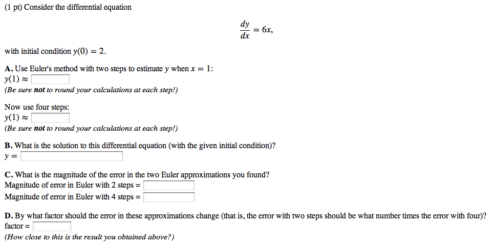Use Euler's method with step size 0.5 to compute the | Chegg.com