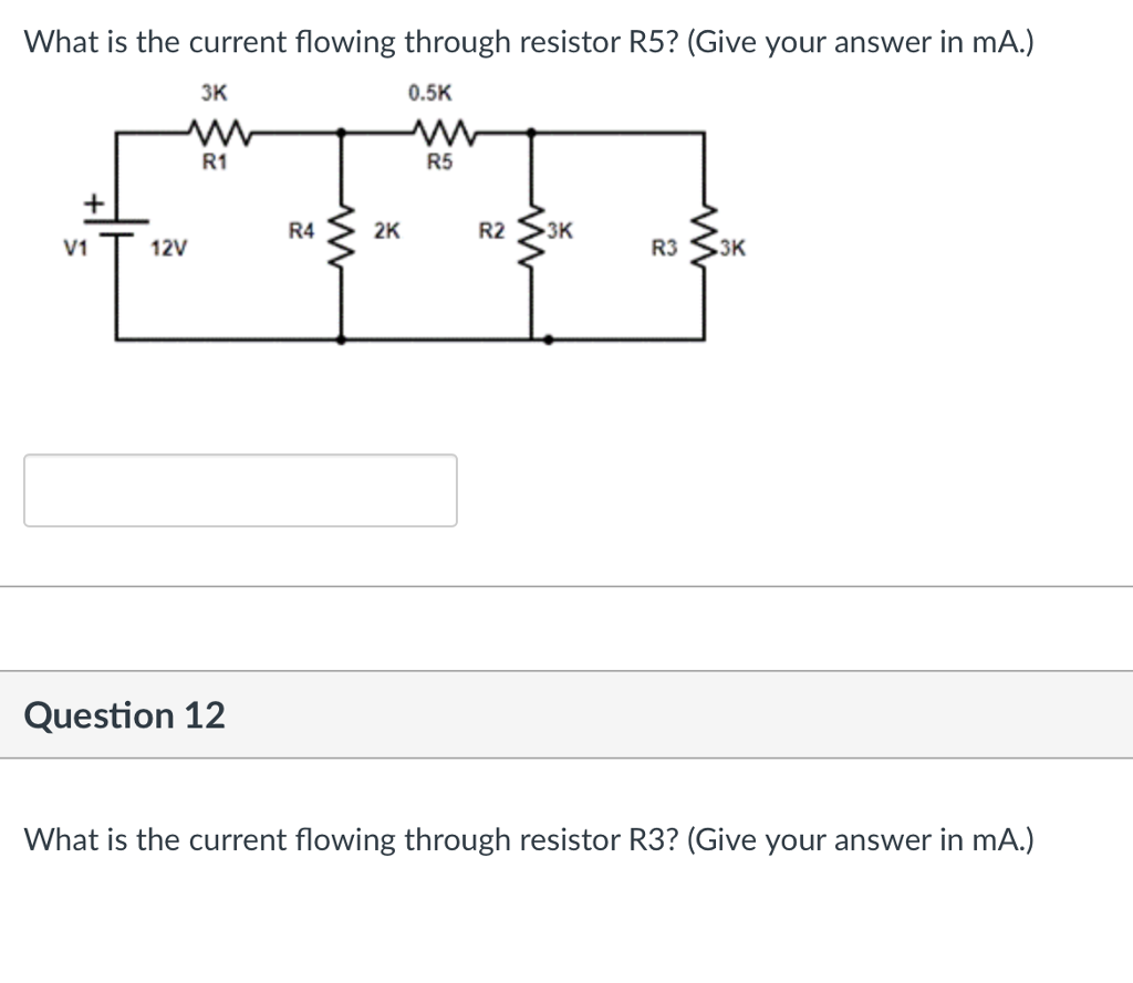 Solved What is the current flowing through resistor R5? | Chegg.com