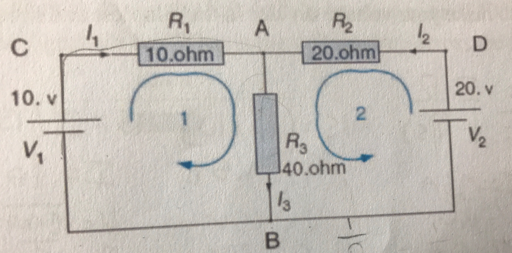 Solved Find the current through and voltage across the 40 | Chegg.com