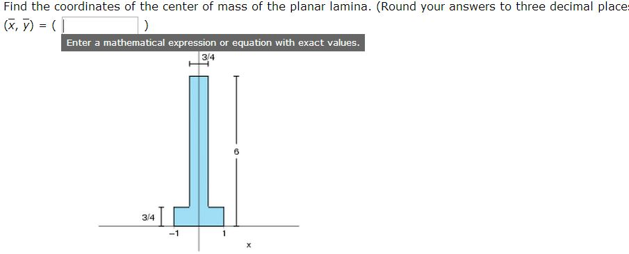 Solved Find the coordinates of the center of mass of the | Chegg.com