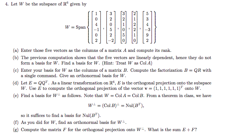 Hello, this is my matlab hw from linear algebra | Chegg.com