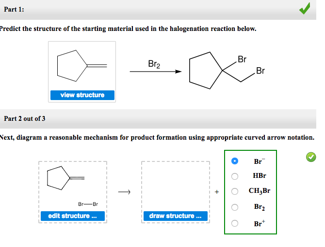 Solved Part 1: Predict the structure of the starting | Chegg.com