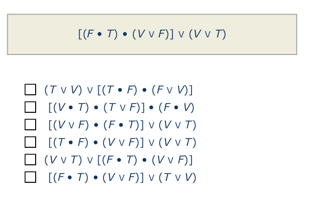 Solved 1. This is for a symbolic logic class. Which of these | Chegg.com