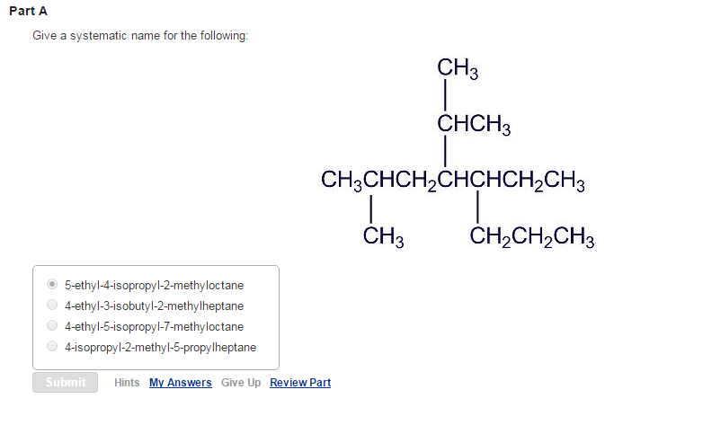 Solved Give a systematic name for the following: | Chegg.com