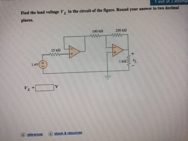 Solved Find the load voltage VL in the circuit of the | Chegg.com