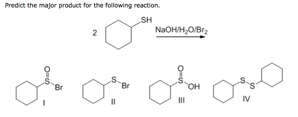 Solved Predict the major product for the following reaction. | Chegg.com
