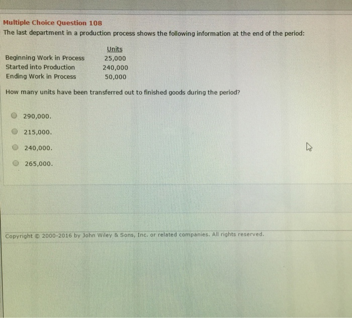 Solved Multiple Choice Question 108 The last department in | Chegg.com