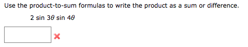 Solved Use the product-to-sum formulas to write the product | Chegg.com