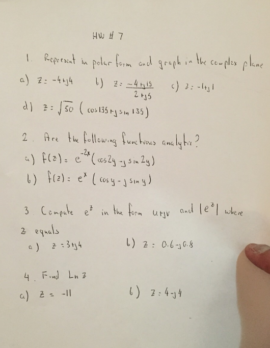 1 Represent in polar form and graph in the complex | Chegg.com