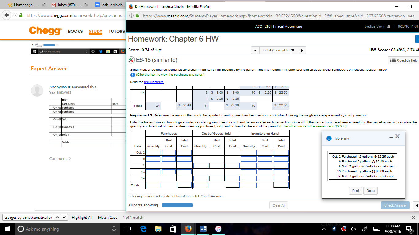 Solved :: Homepage × M Inbox (870)-... × Bjoshua.sl Do | Chegg.com
