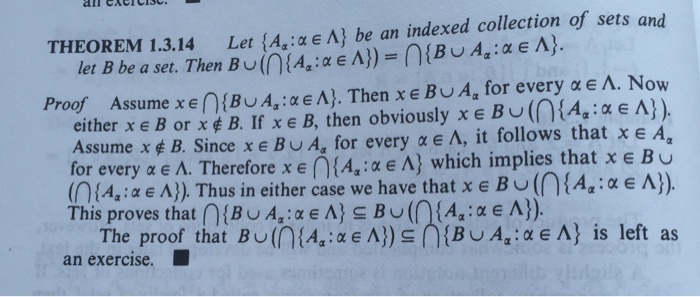 Solved Let {Aalpha :alpha element min} be an indexed | Chegg.com