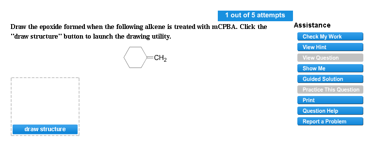Solved Draw the epoxide formed when the following alkene is | Chegg.com