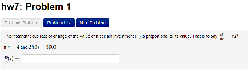 Solved hw7: Problem 1 Previous Problem Problem List Next | Chegg.com