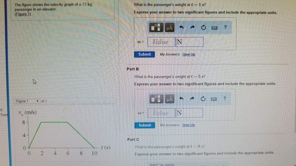 Solved The figure shows the velocity graph of a 73 kg | Chegg.com
