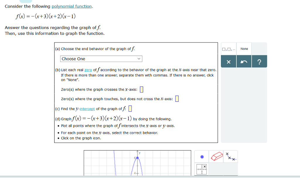 Solved Consider the following polynomial function. rr) | Chegg.com