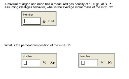 Solved A mixture of argon and neon has a measured gas | Chegg.com
