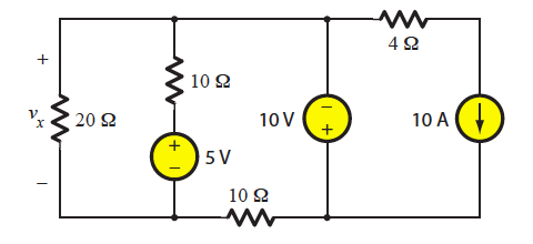 Solved Use the node-voltage method to solve for vx in the | Chegg.com