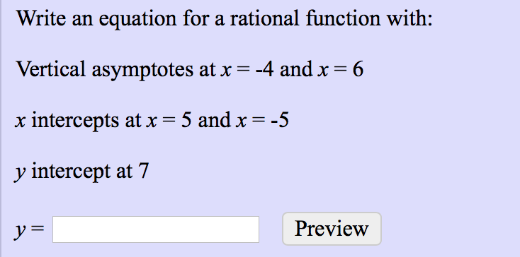 Rational Function Equation