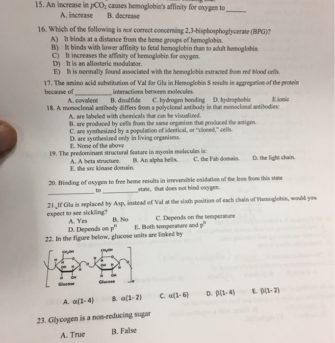 Solved An increase in pCO_2 causes hemoglobin's affinity for | Chegg.com