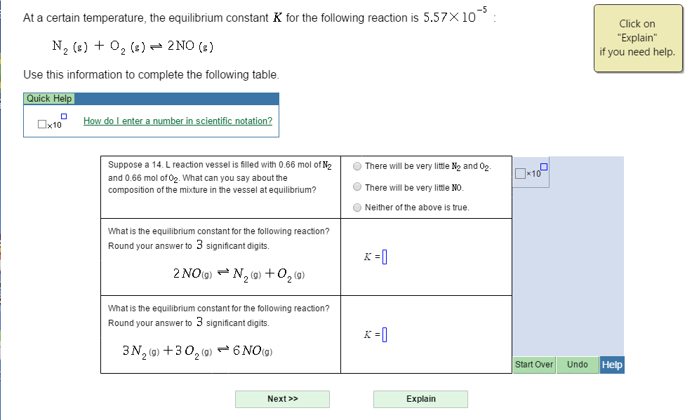 Solved At a certain temperature, the equilibrium constant K | Chegg.com