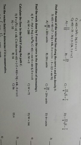 Solved C_1: R(t) = 3t^2i - 3tj 0 lessthanorequalto t | Chegg.com