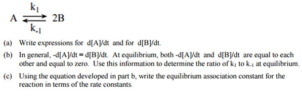 Solved Write expressions for d[A]/dt and for d[B]/dt. In | Chegg.com