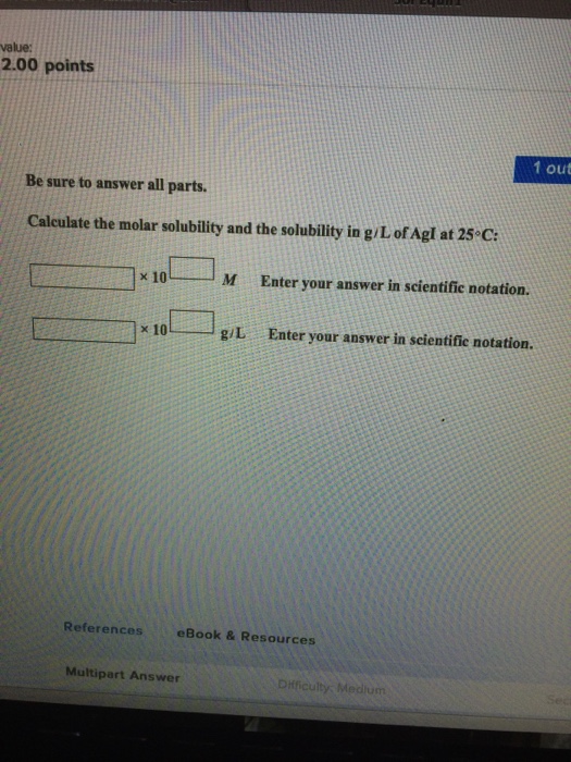 Solved Be sure to answer all parts. Calculate the molar | Chegg.com