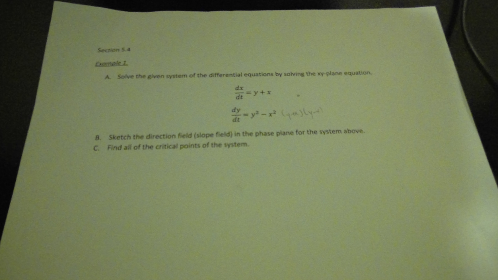 Solved Solve the given system of the differential equations | Chegg.com