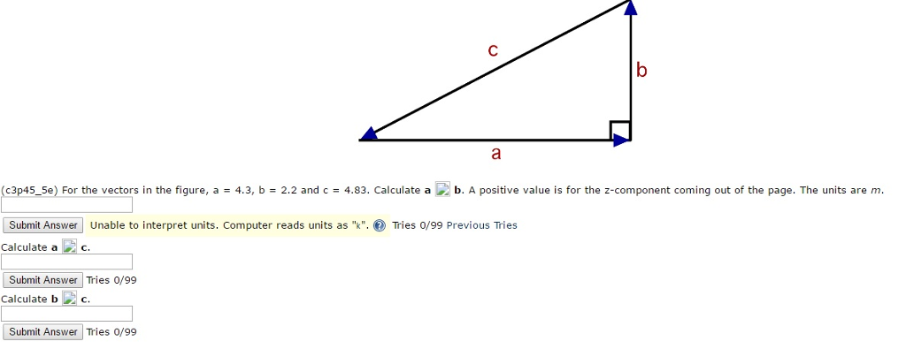 Solved For the vector in the figure, a = 4.3, b = 2.2 and | Chegg.com