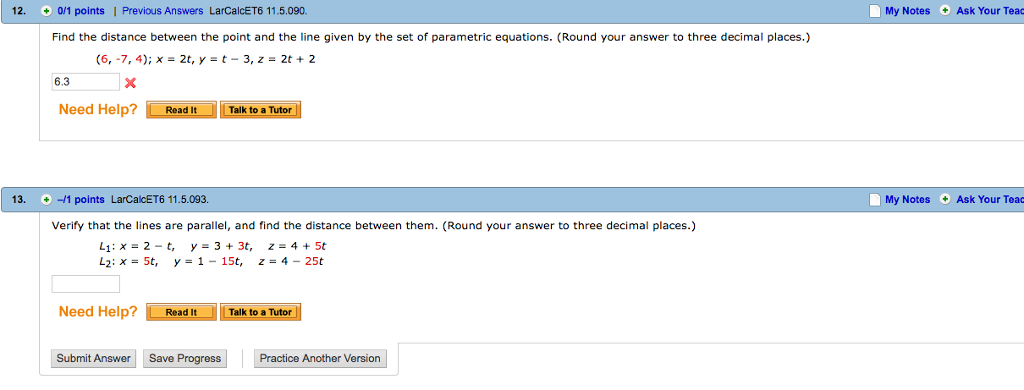 Solved 12. 0/1 points| Previous Answers LarCalcET6 11.5.090. | Chegg.com