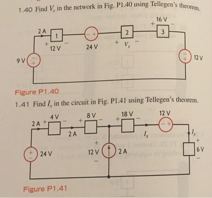 Solved Find V_x in the network in Fig. P1.40 using | Chegg.com