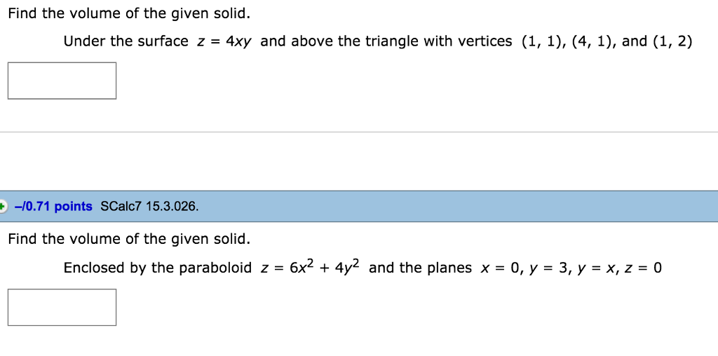 Solved Find the volume of the given solid Under the surface | Chegg.com