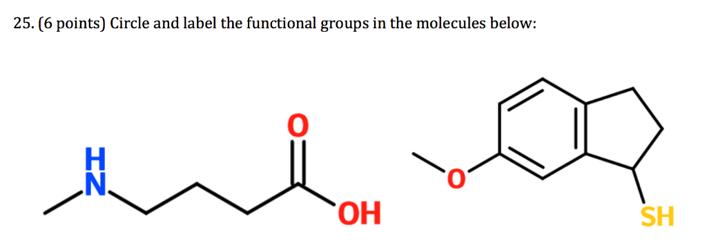 Solved Circle and label the functional groups in the | Chegg.com
