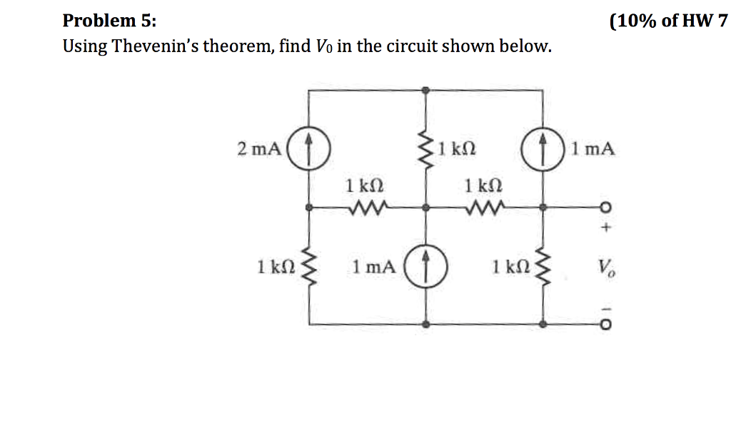 Solved Using Thevenin's theorem, find V_0 in the circuit | Chegg.com
