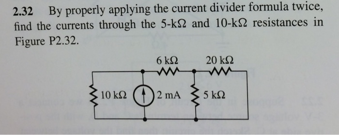 Solved By properly applying the current divider formula | Chegg.com