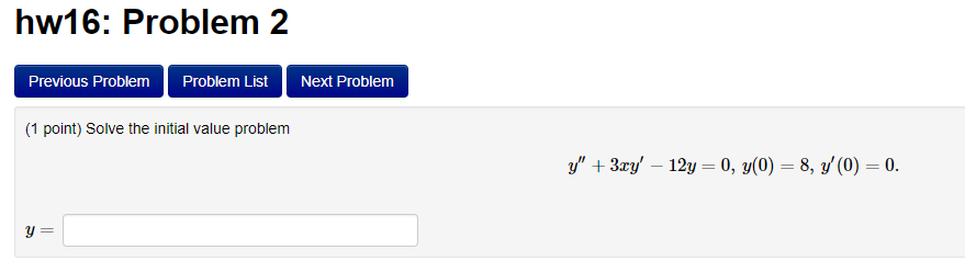 Solved hw16: Problem 2 Previous Problem Problem List Next | Chegg.com