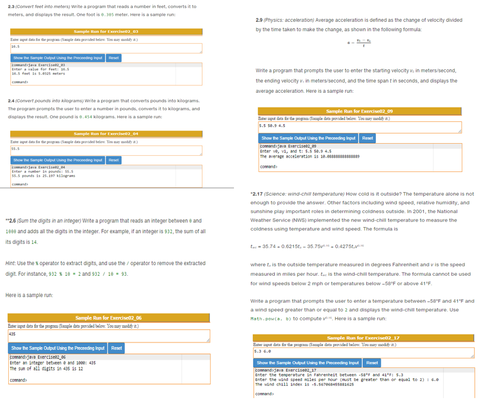 Solved (Convert feet into meters) Write a program that reads | Chegg.com Solved (Convert feet into meters) Write a program that reads | Chegg.com