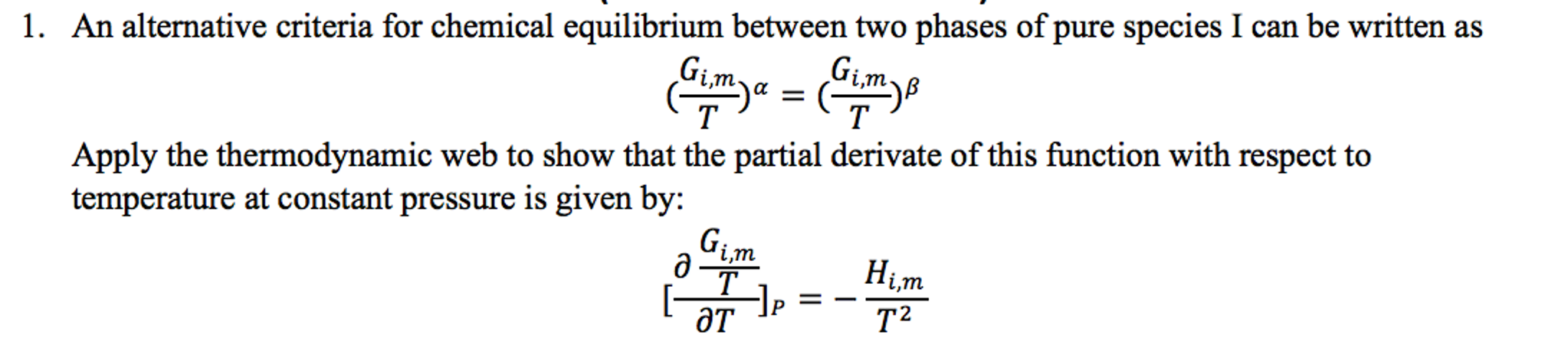 Solved An alternative criteria for chemical equilibrium | Chegg.com