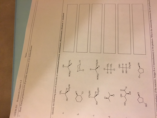 Solved Draw Fischer projections for all possible of 2,3 | Chegg.com