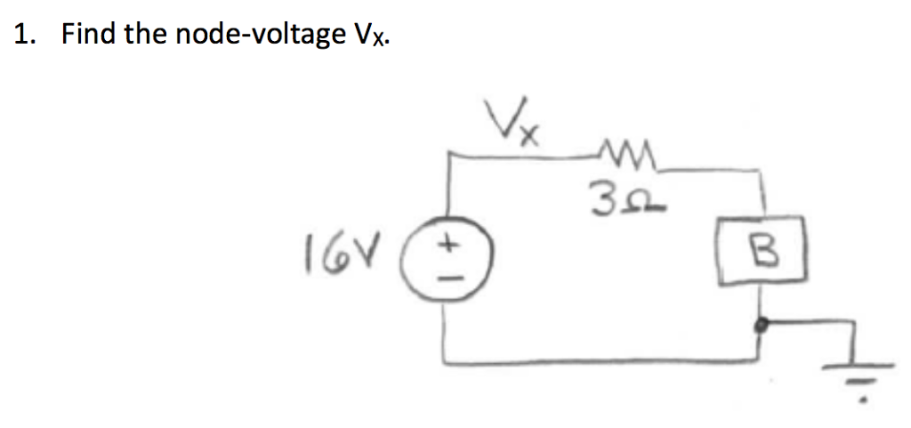 Solved Find the node-voltage Vx. | Chegg.com