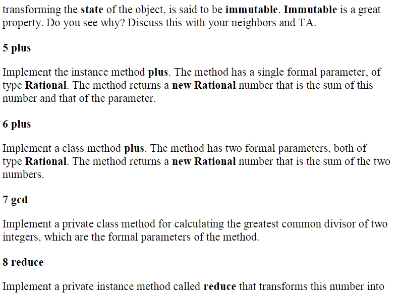 2 Rational Implement A Class To Represent Rational Chegg