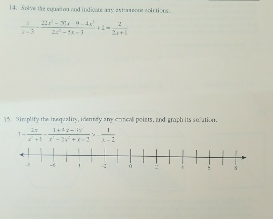 Solved Solve the equation and indicate any extraneous | Chegg.com