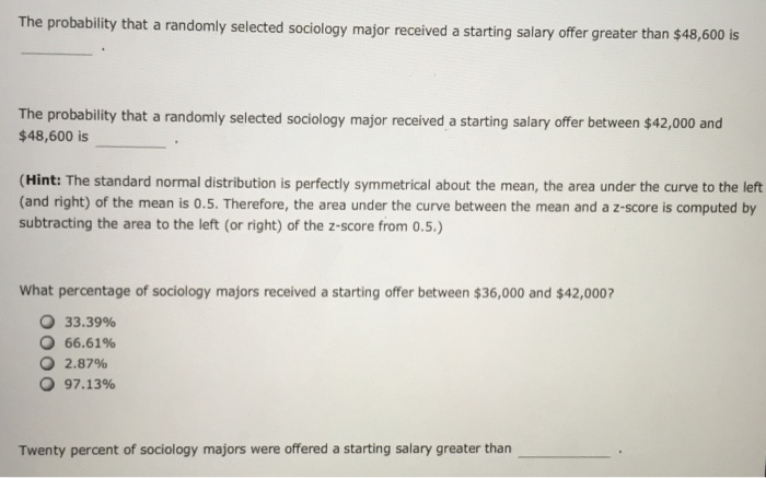 Solved 7. Probability computations using the standard normal | Chegg.com
