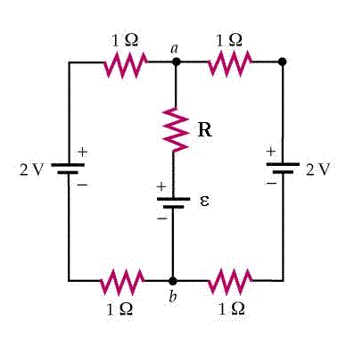 for the circuit shown above, large epsilon = 4 v and | Chegg.com