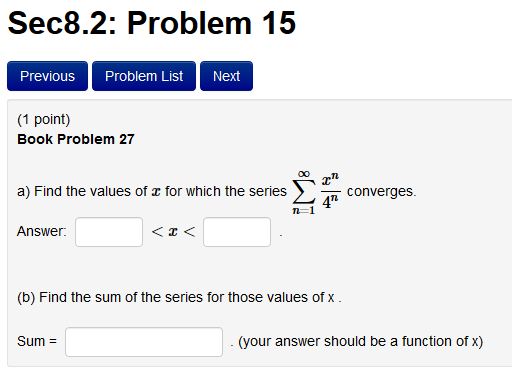 Solved Sec8.2: Problem 15 Previous Problem List Next (1 | Chegg.com