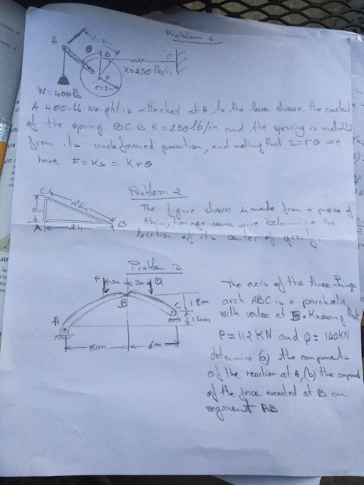 Solved A 400 lb weight is attached at A to the lever | Chegg.com